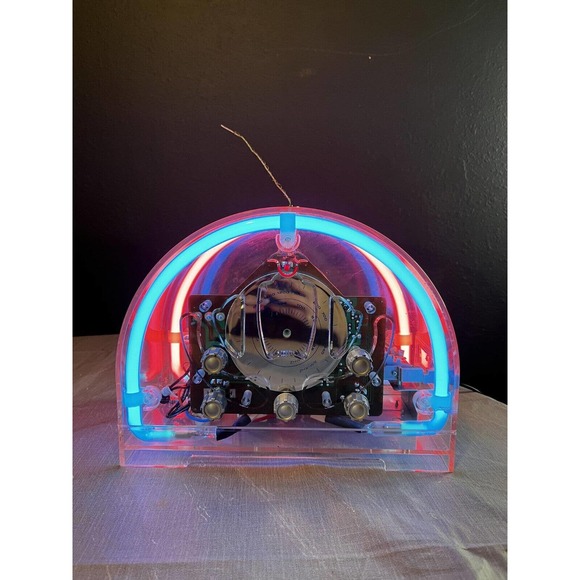 Jewelry | Vintage Clear Acrylic Spartan By Hitech Neon Amfm Cassette ...